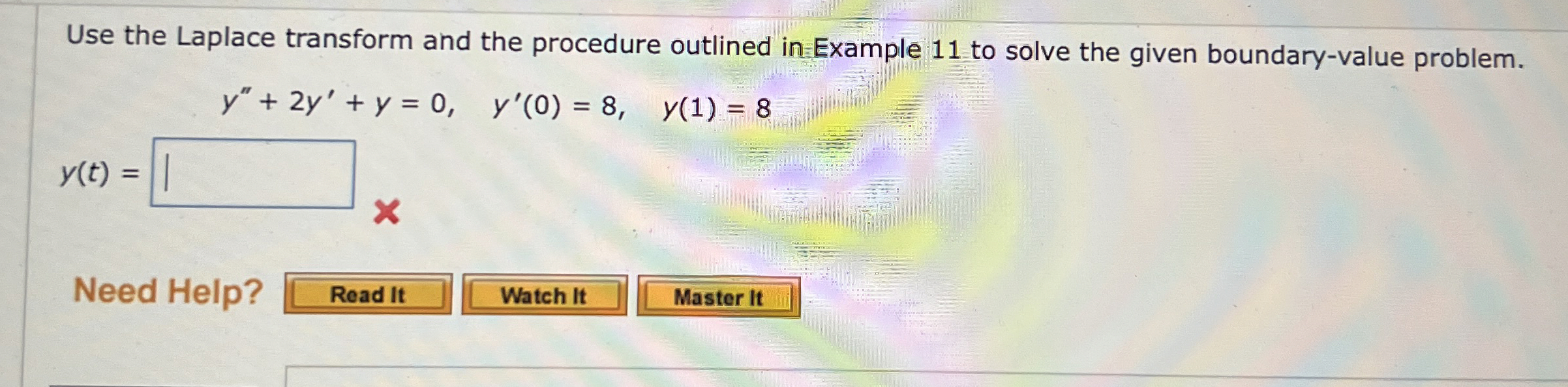 Solved Use the Laplace transform and the procedure outlined | Chegg.com
