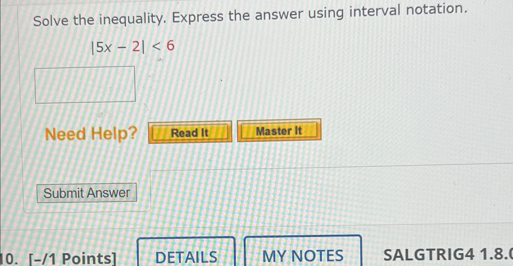 Solved Solve the inequality. Express the answer using | Chegg.com