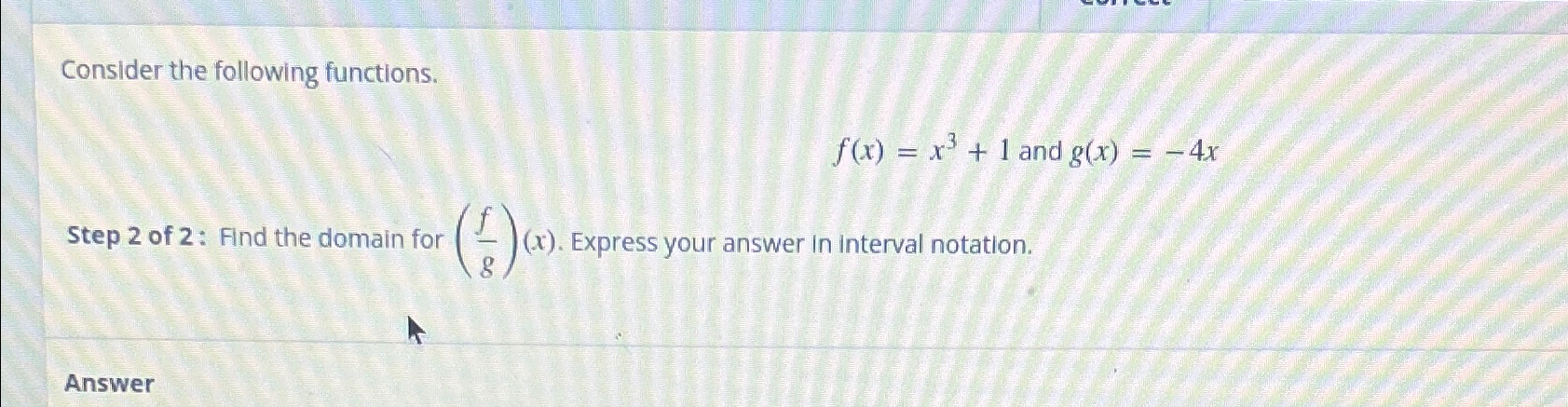Solved Consider the following functions.f(x)=x3+1 ﻿and | Chegg.com