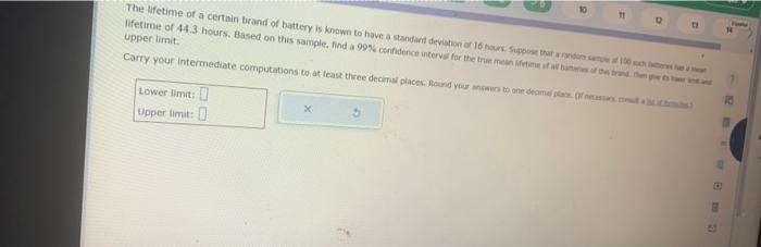 Solved lifetirne of 4 upper limit. Lower limit; | Chegg.com