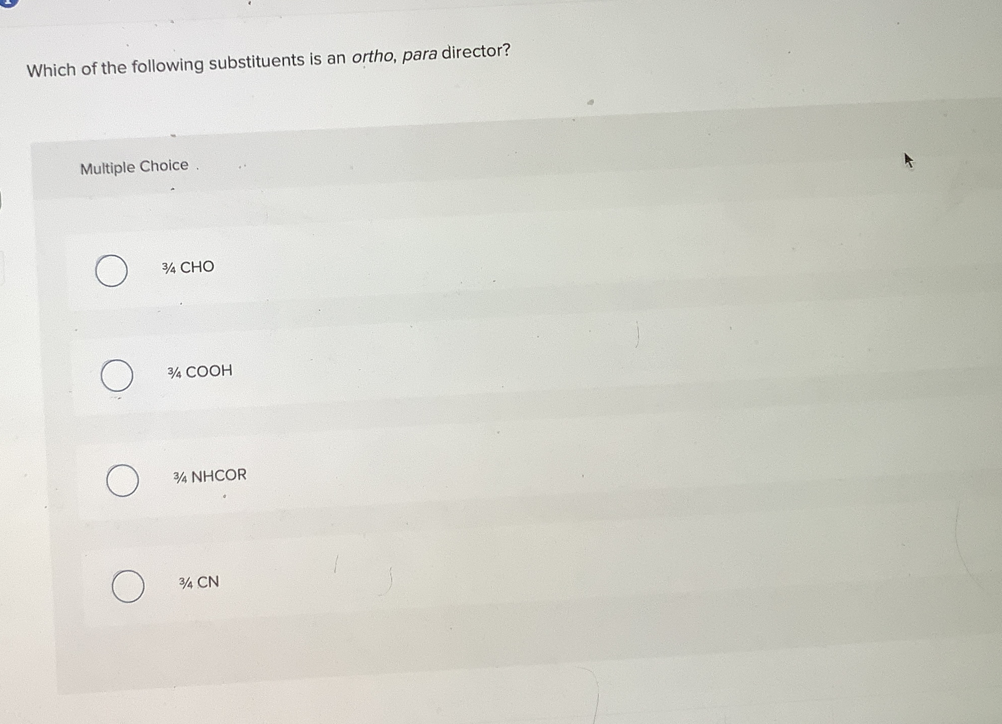 Solved Which of the following substituents is an ortho, para | Chegg.com