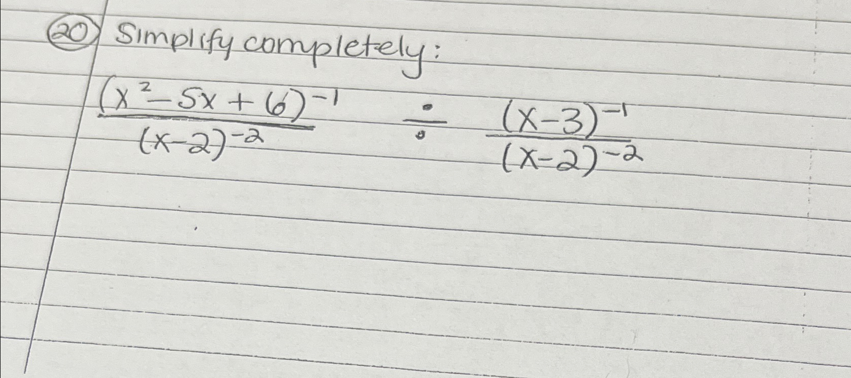 Solved (20) ﻿Simplify | Chegg.com