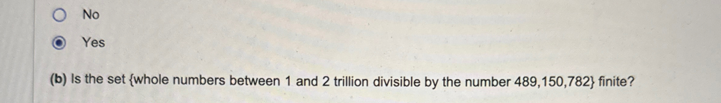 Solved (b) ﻿Is the set {whole numbers between 1 ﻿and 2 | Chegg.com