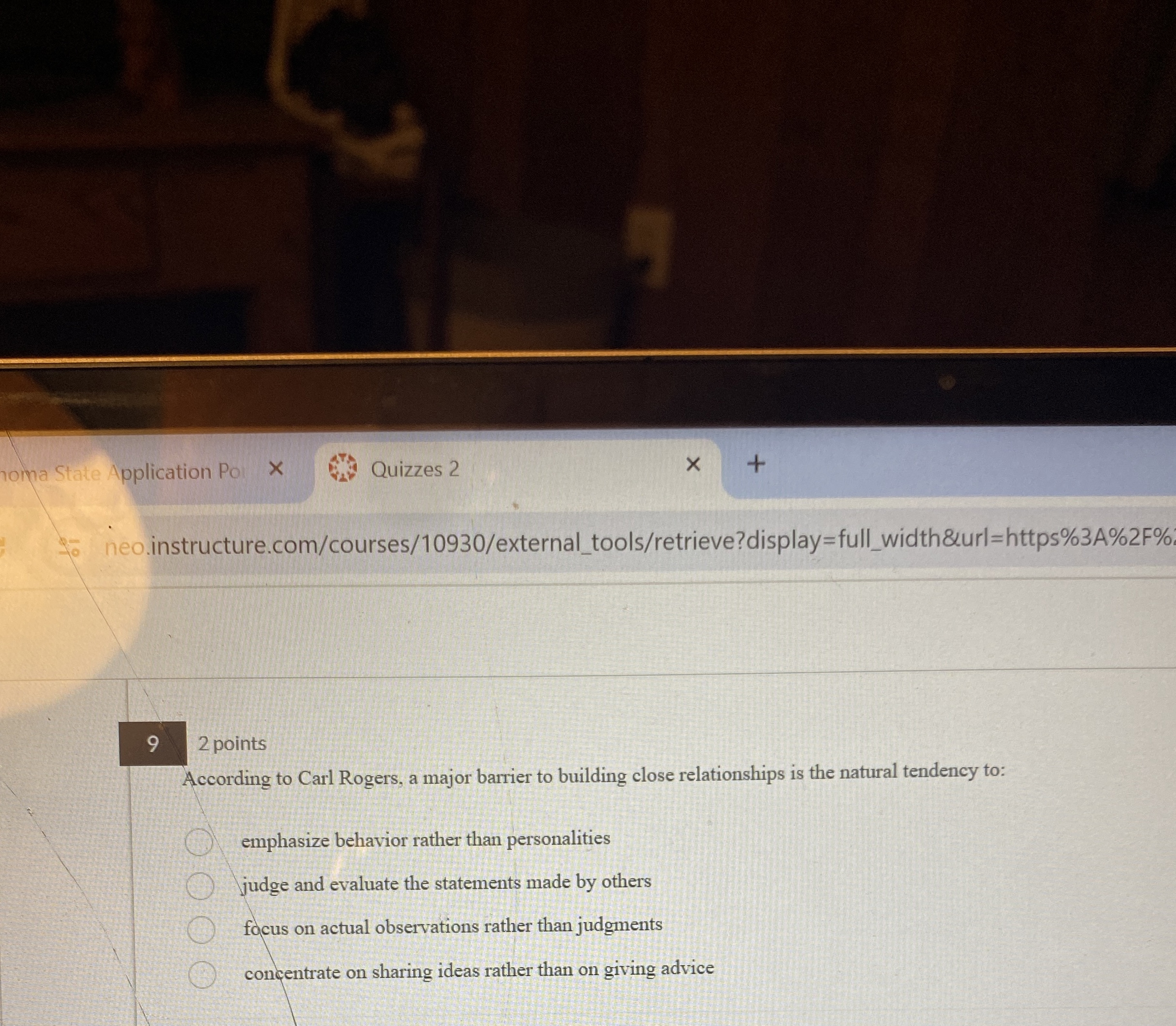 Solved According to Carl Rogers, a major barrier to building | Chegg.com