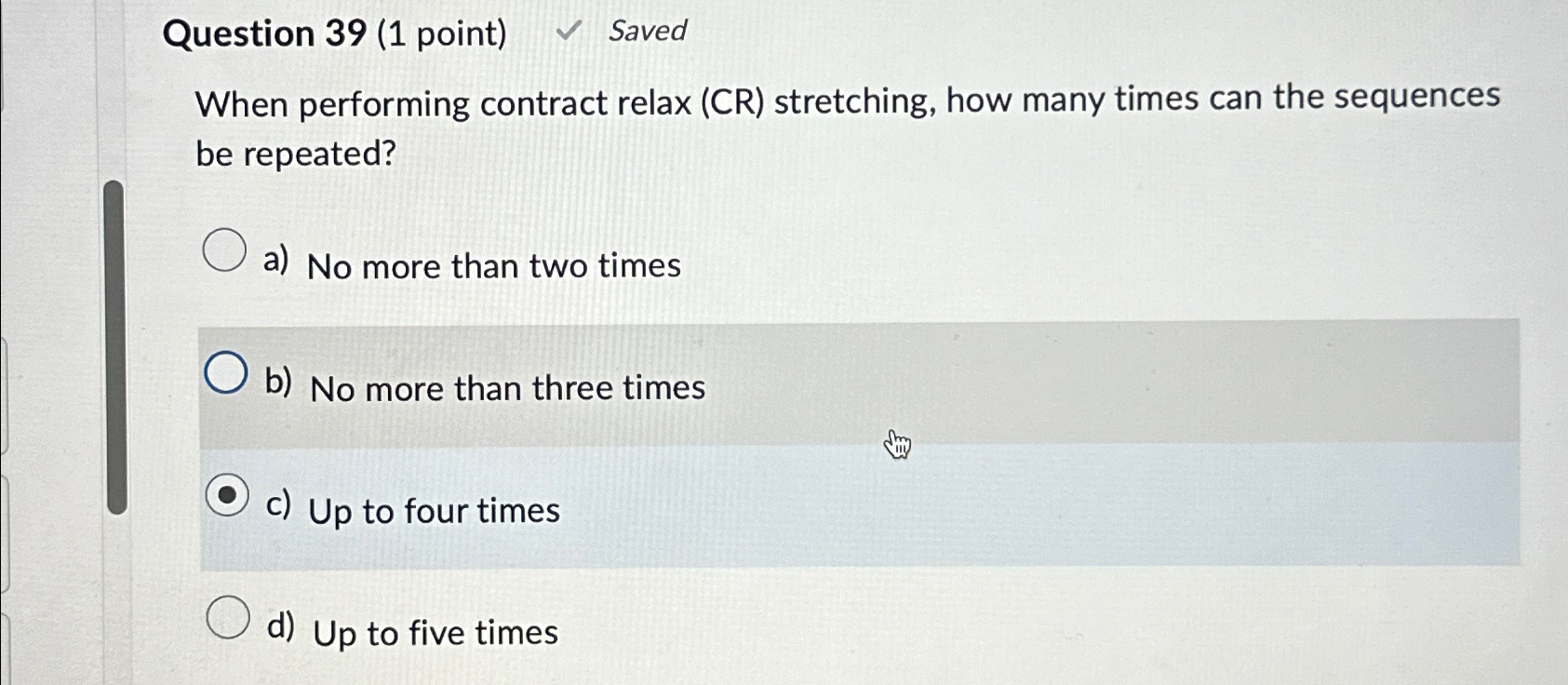 Solved Question 39 (1 point) SavedWhen performing | Chegg.com Solved Question 39 (1 point) SavedWhen performing | Chegg.com