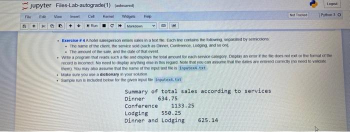 Solved Logout jupyter Files-Lab-autograde(1) (aved) File E | Chegg.com