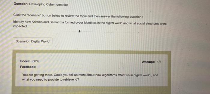 Solved only one question please 1) could you tell us more | Chegg.com