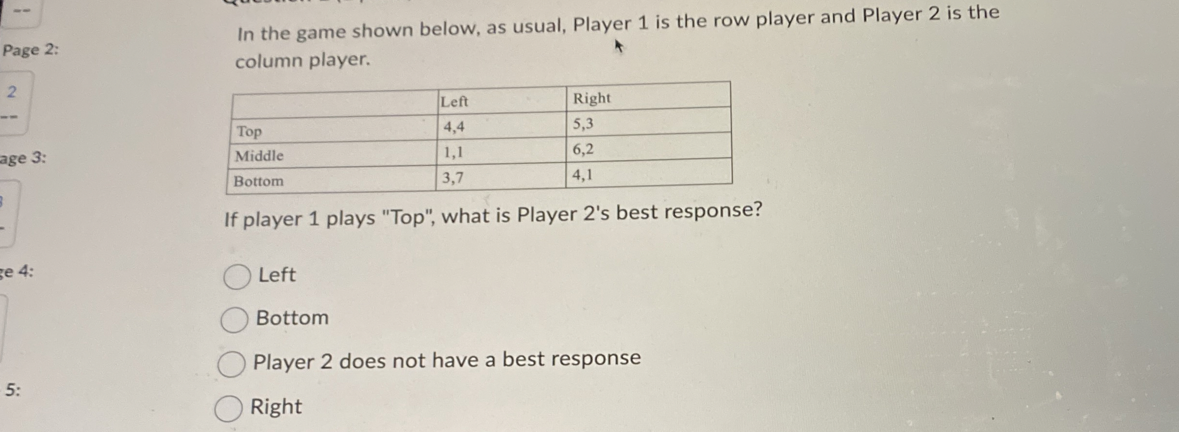 Solved In the game shown below, as usual, Player 1 ﻿is the | Chegg.com