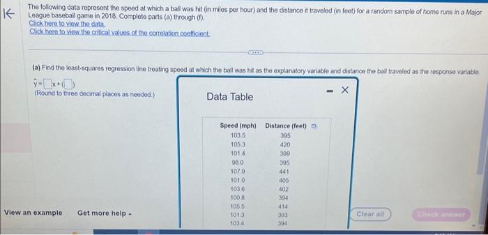Solved (a) Find the least-squares regression line treating | Chegg.com