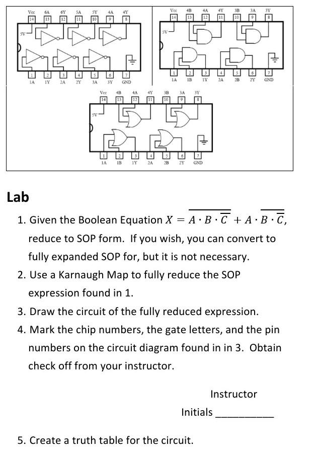 Solved 1. Given the Boolean Equation X=A⋅B⋅Cˉ+A⋅B⋅Cˉ, reduce | Chegg.com
