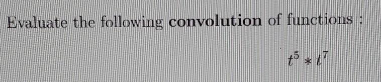 Solved Evaluate the following convolution of functions : | Chegg.com