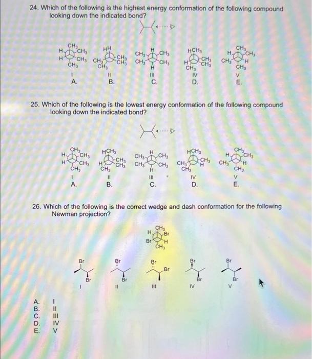 Solved 24. Which of the following is the highest energy | Chegg.com