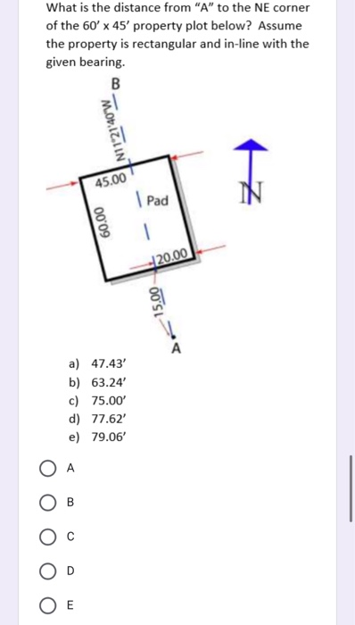 Solved A survey of a rectangular lot gives the lot | Chegg.com