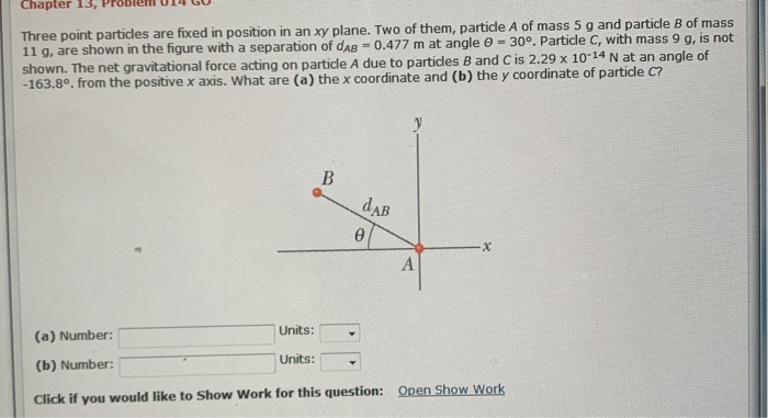 Solved Chapter 13, Three point particles are fixed in | Chegg.com
