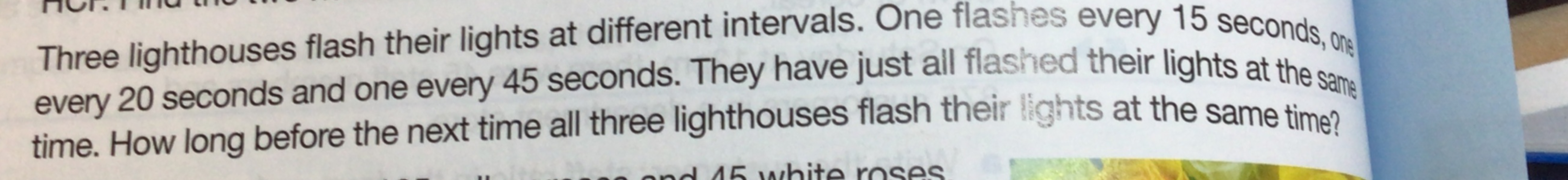 Solved Three lighthouses flash their lights at different | Chegg.com