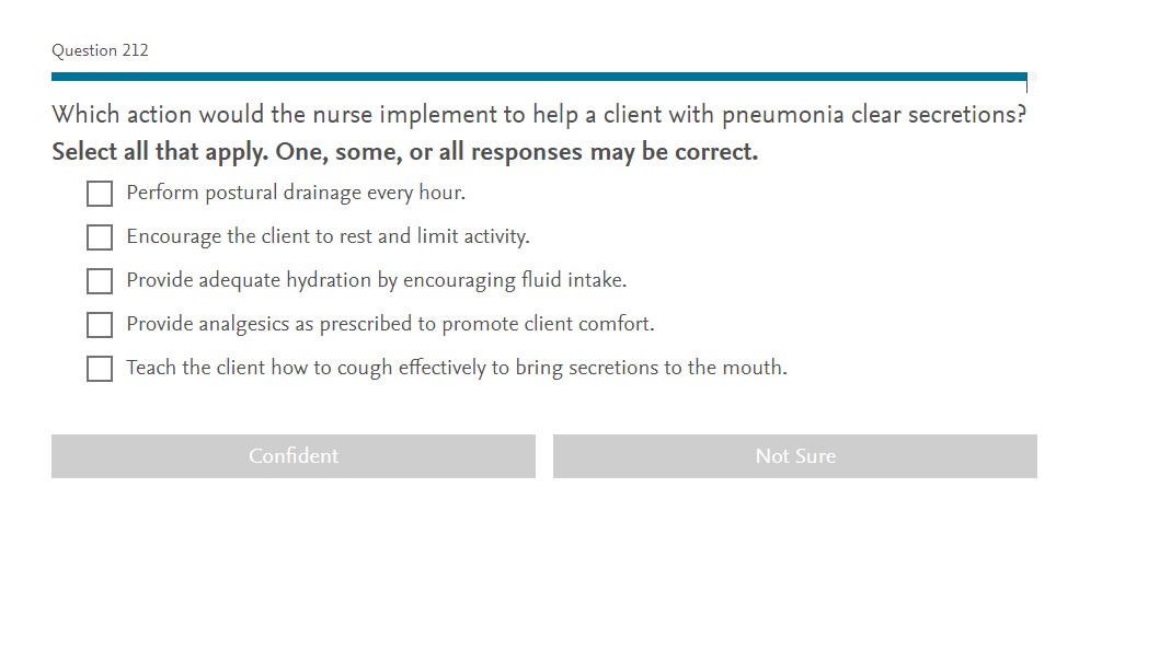 Solved Which action would the nurse implement to help a | Chegg.com