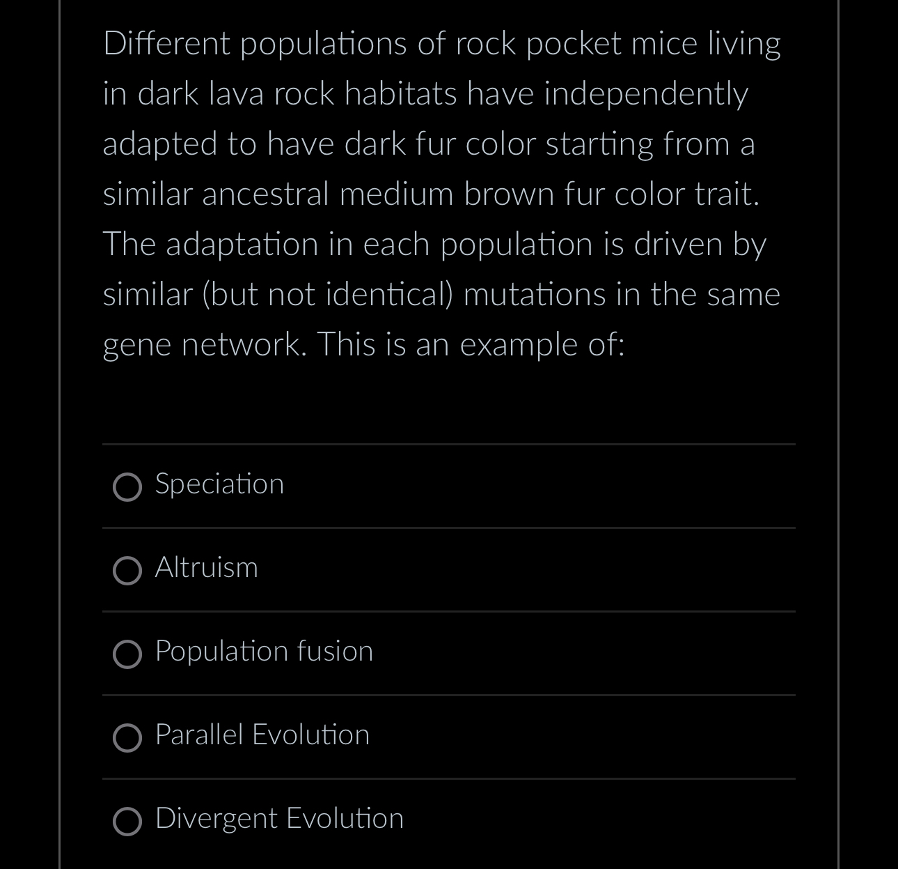 Solved Different populations of rock pocket mice living in | Chegg.com