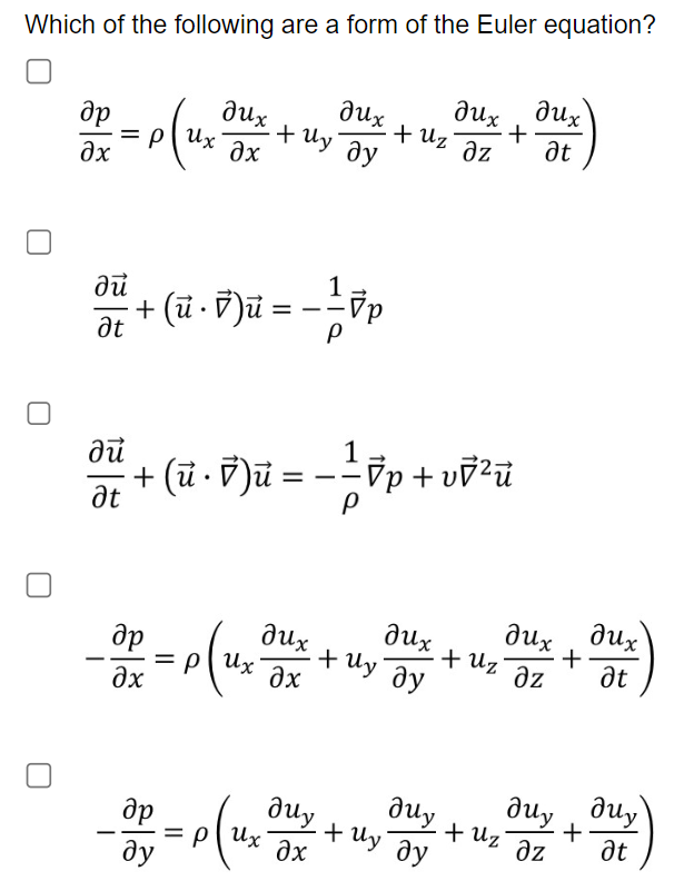 Solved Which of the following are a form of the Euler | Chegg.com