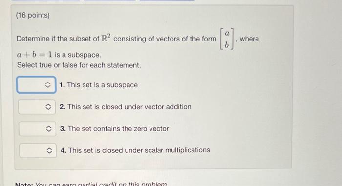 Solved Determine If The Subset Of R2 Consisting Of Vectors