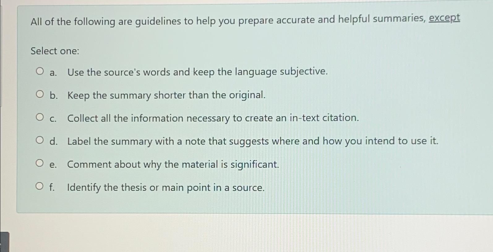 Solved All of the following are guidelines to help you | Chegg.com