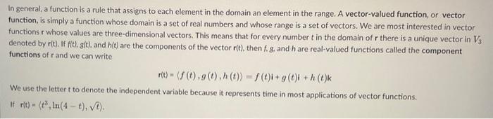 Solved In general, a function is a rule that assigns to each | Chegg.com