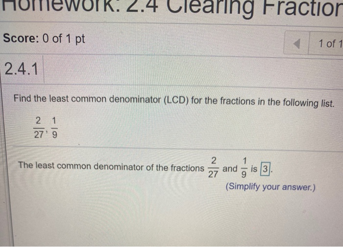 Solved TEWIR: 2.4 Clearing Fraction Score: 0 of 1 pt 1 of 1 | Chegg.com