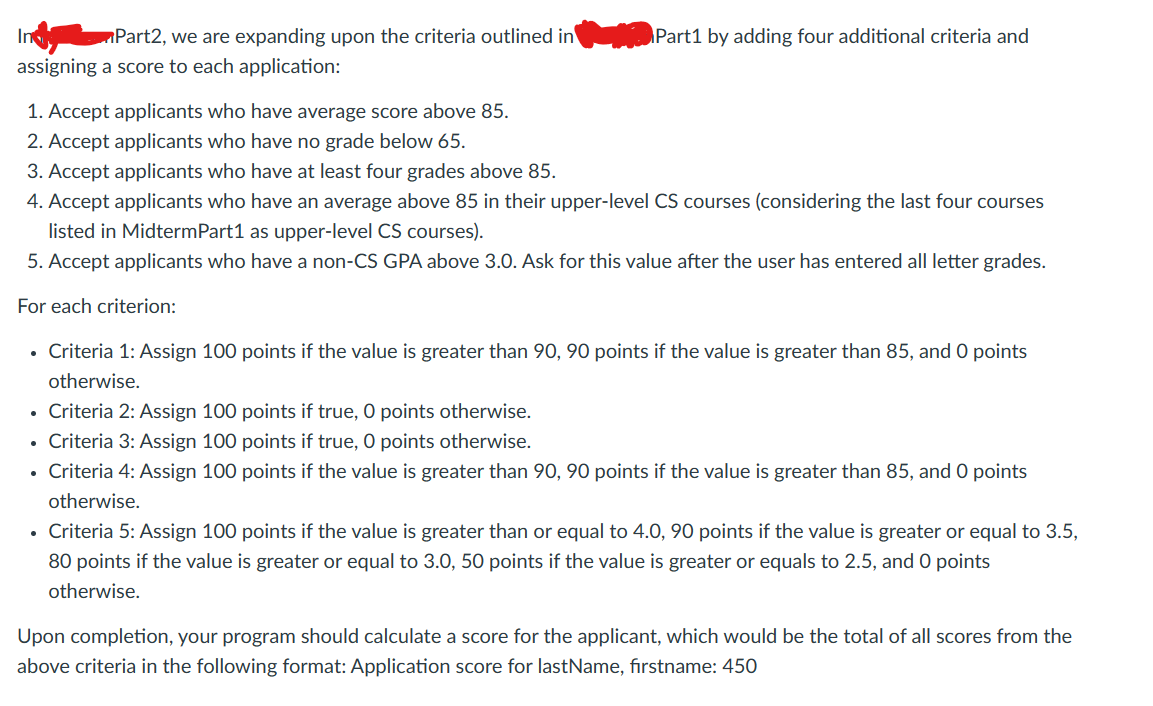 here is the code from "part 1" ﻿Program asks user to | Chegg.com