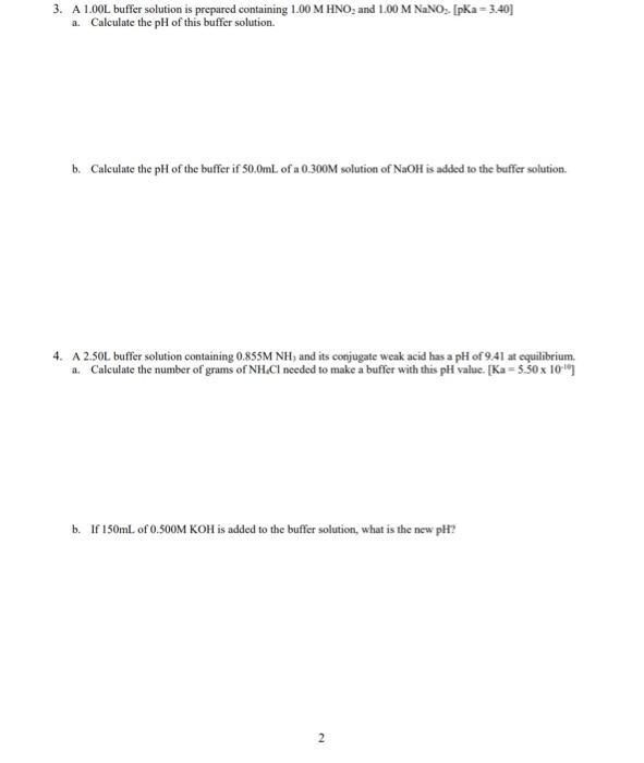 Solved 1. A 350.0 mL buffer solution containing 0.376M | Chegg.com