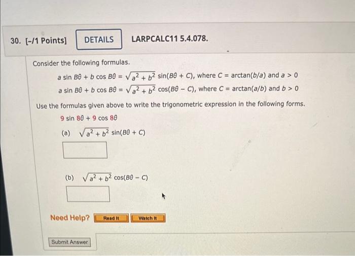 Solved Consider the following formulas. | Chegg.com