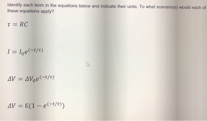 Solved Identify each term in the equations below and | Chegg.com