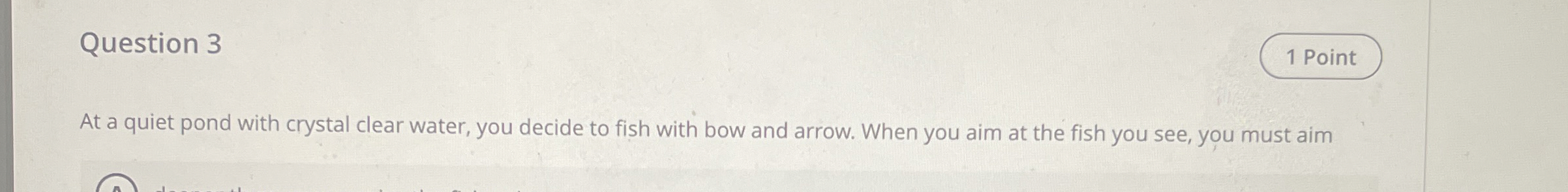 Solved Question 31 ﻿PointAt a quiet pond with crystal clear | Chegg.com