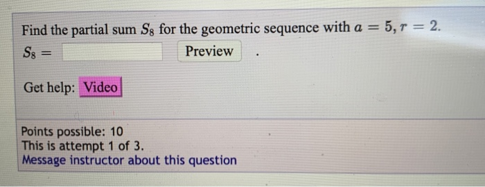 Solved Find the partial sum S15 for the arithmetic sequence | Chegg.com
