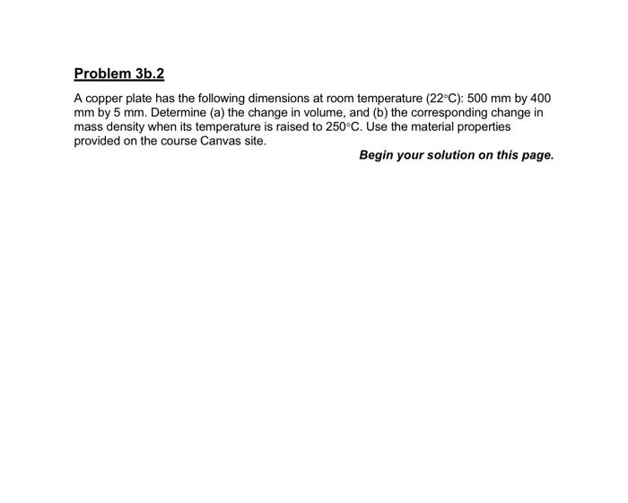 Solved Problem 3 b.2 A copper plate has the following | Chegg.com