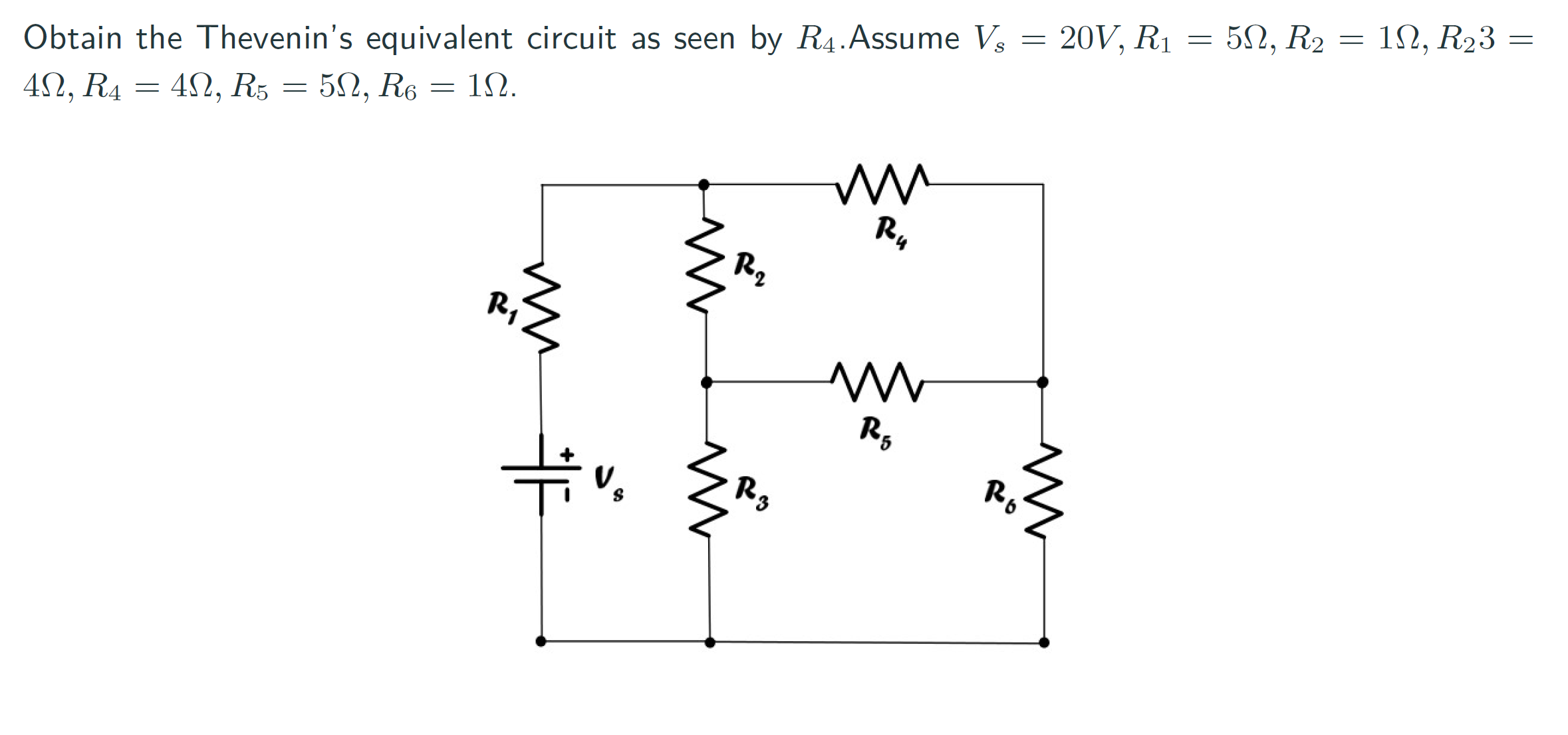 Solved Obtain the Thevenin's equivalent circuit as seen by | Chegg.com