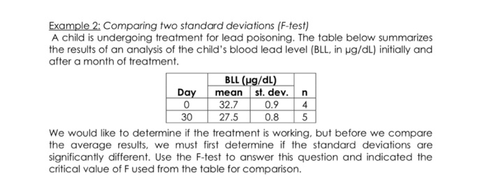 Solved Example 5: Comparing two means of separate datasets | Chegg.com
