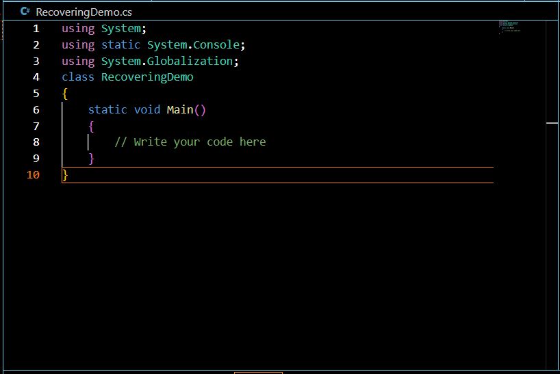 Solved Create An Application Named Recoveringdemo That 7331