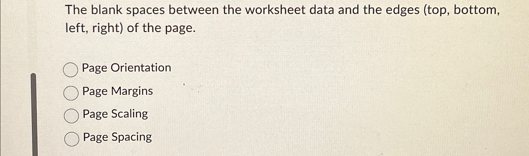 Solved The blank spaces between the worksheet data and the | Chegg.com