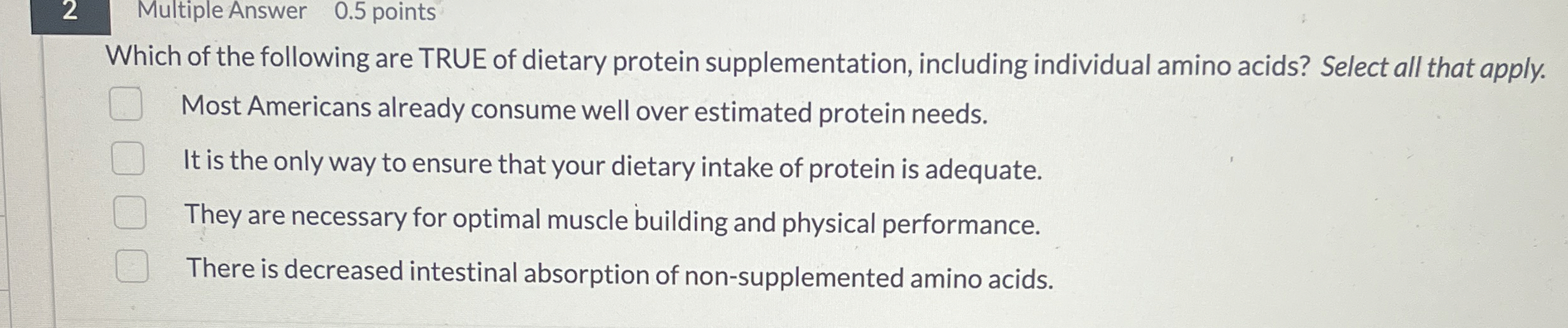 Solved 2Multiple Answer0.5 ﻿pointsWhich of the following are | Chegg.com