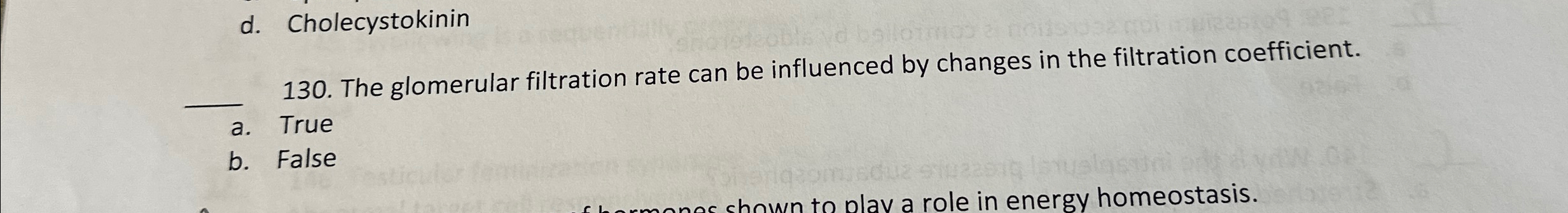 Solved q, 130. ﻿The glomerular filtration rate can be | Chegg.com