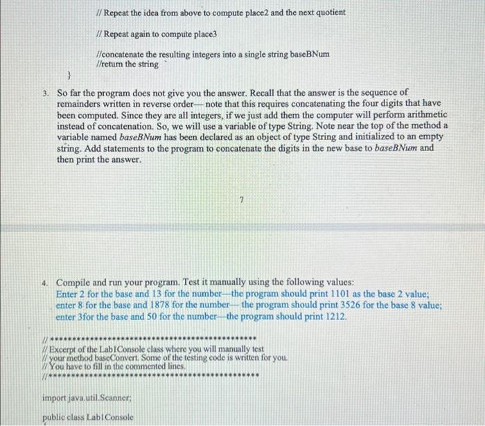 Solved One algorithm for converting a base 10 number to | Chegg.com