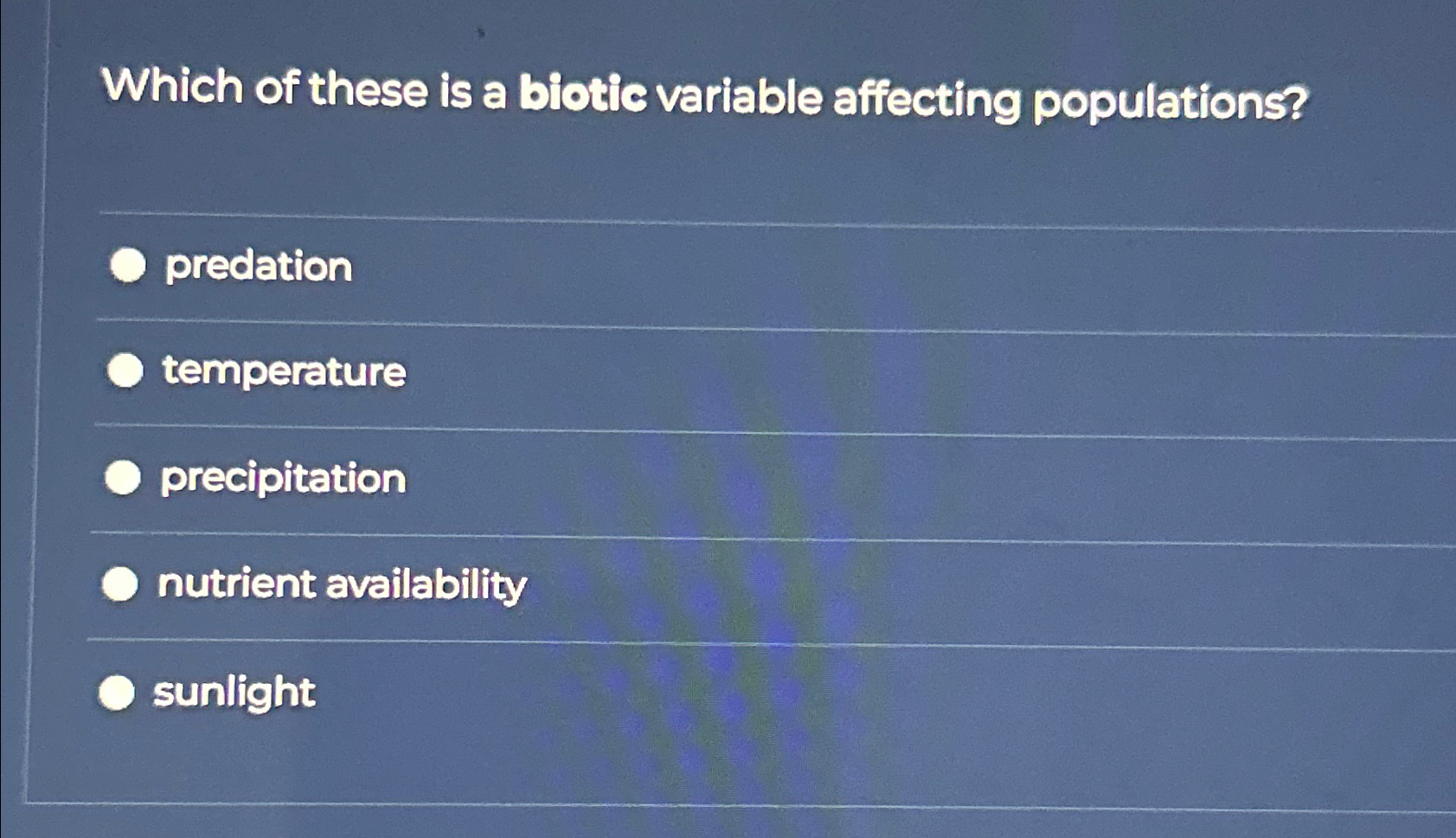 Solved Which of these is a biotic variable affecting | Chegg.com