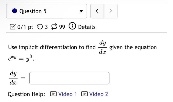 Solved Use implicit differentiation to find dxdy given the | Chegg.com