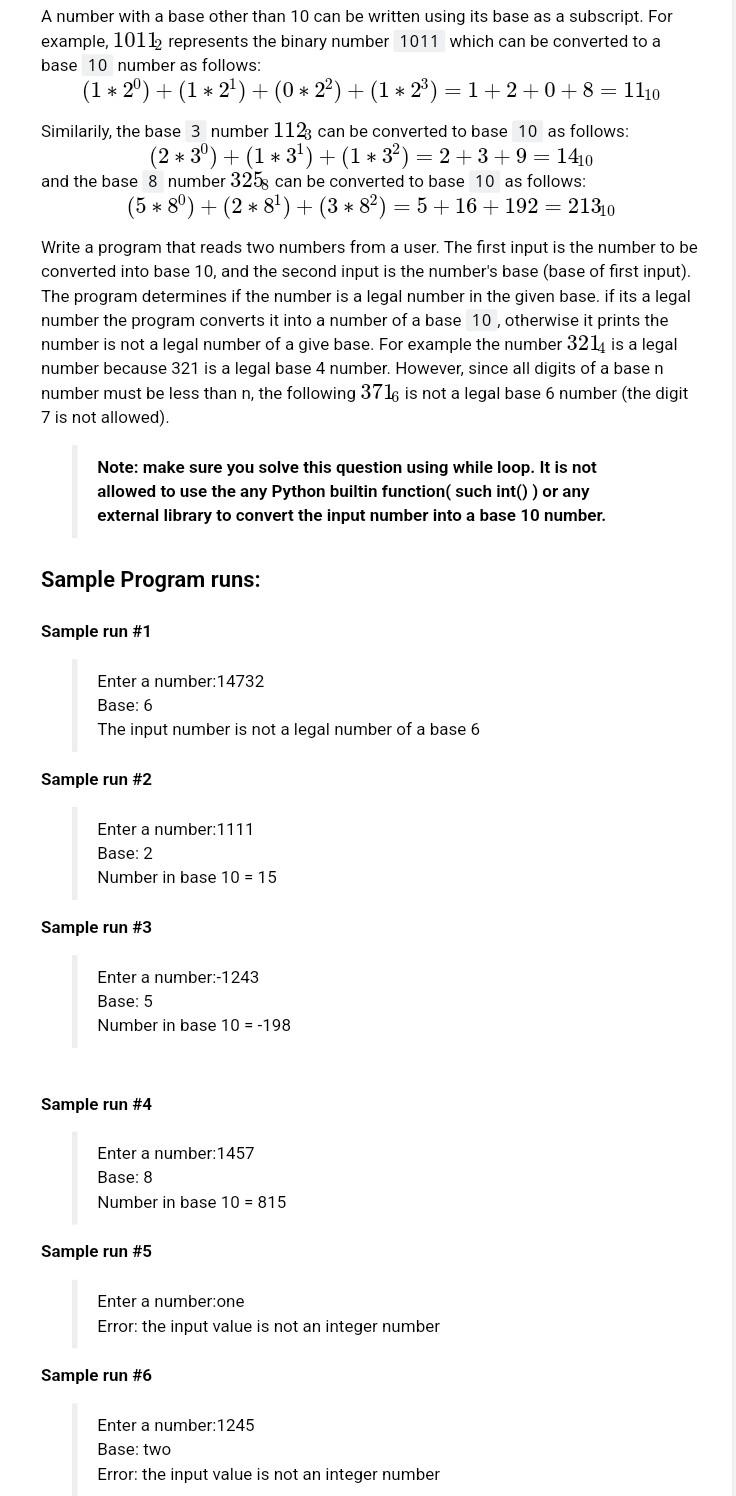 Solved Solve Using Python Programming You Are Not Allowed