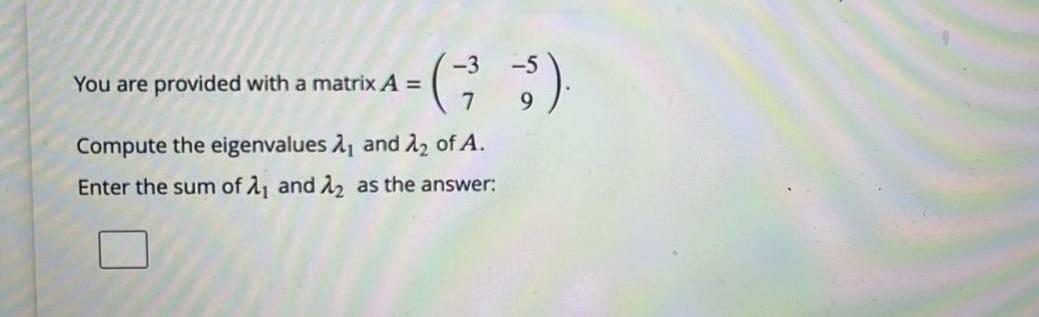 Solved You are provided with a matrix | Chegg.com