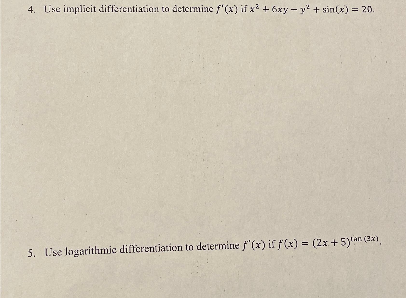Solved Use implicit differentiation to determine f'(x) ﻿if | Chegg.com