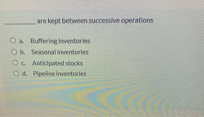 Solved are kept between successive operations O a. Buffering | Chegg.com