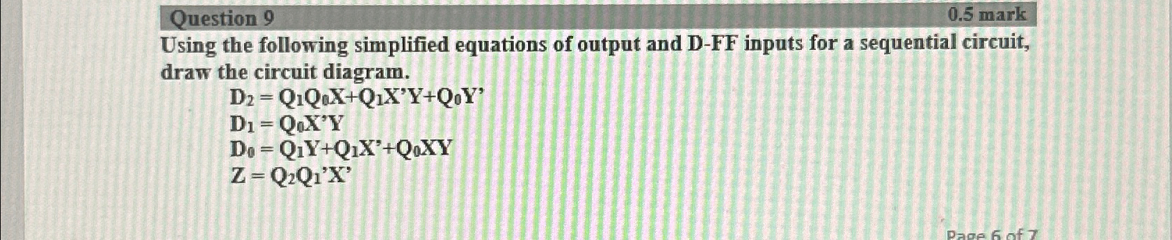 Solved Question 90.5 ﻿markUsing the following simplified | Chegg.com
