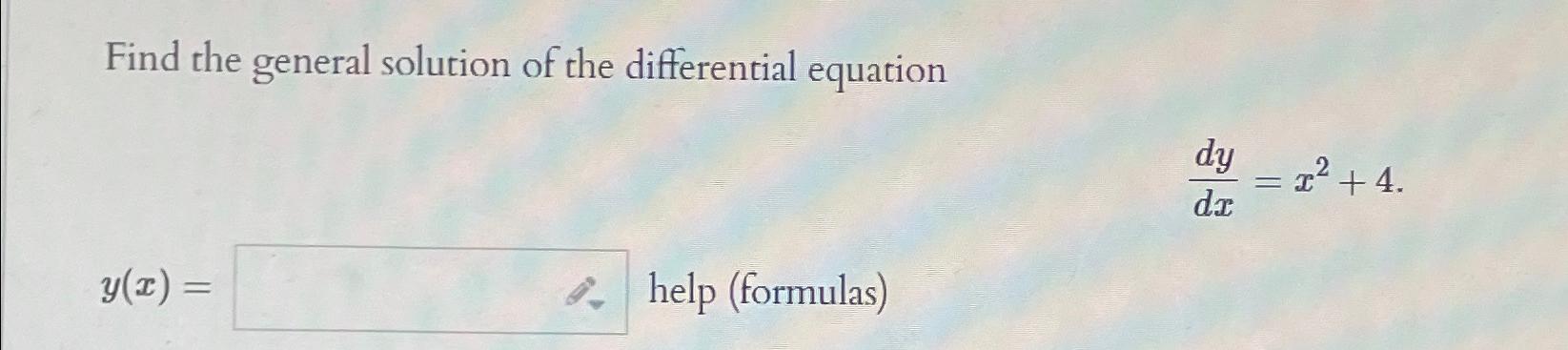 Solved Find the general solution of the differential | Chegg.com
