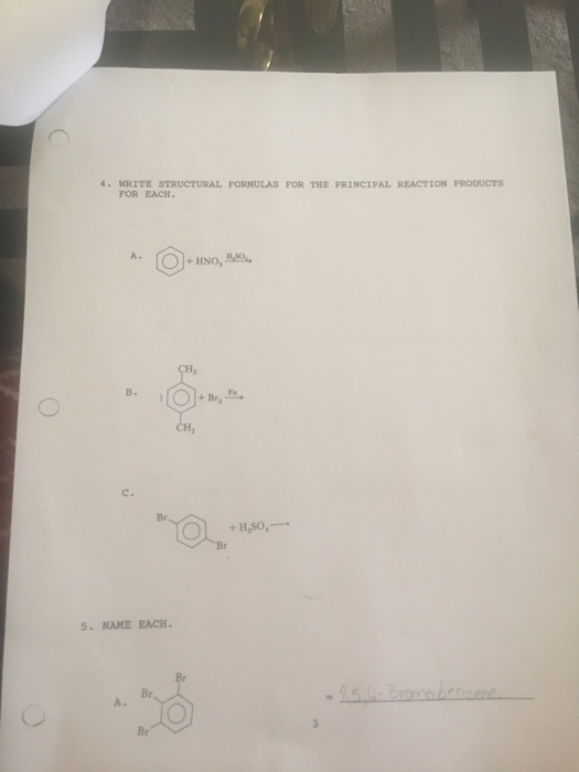 Solved 4. WRITE STRUCTURAL FORMULAS FOR THE PRINCIPAL | Chegg.com