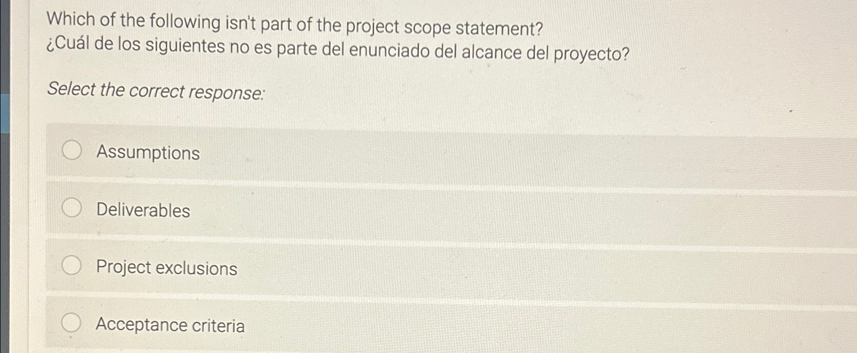 Solved Which of the following isn't part of the project | Chegg.com